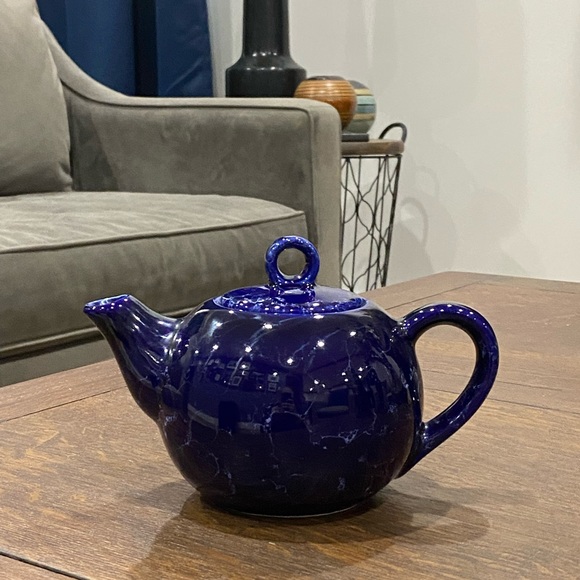 Kitchen | Henriksen Imports Cobalt Blue Marble Tea Pot | Poshmark